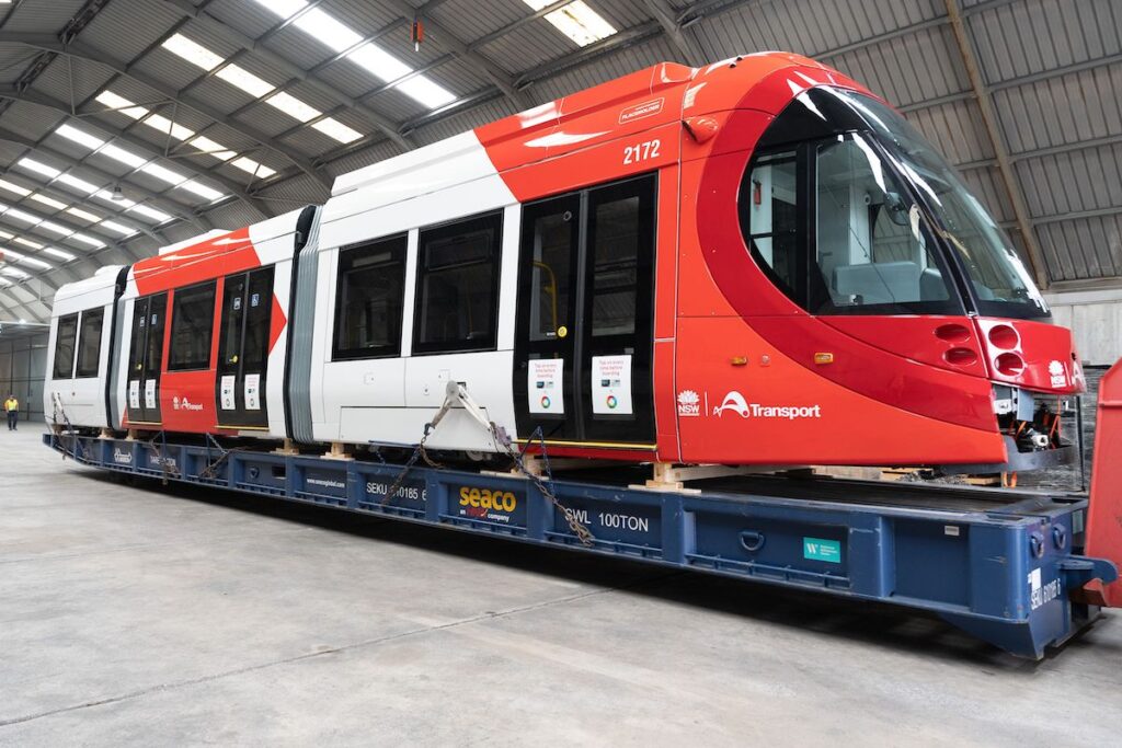 Parramatta Light Rail welcomes first vehicle